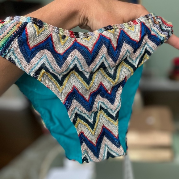 Missoni | Swim | Missoni Mare Woman Mare Crochetknit Bikini Light Bluegeensilver Size 42 | Poshmark